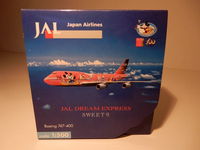 MODELLFLUGZEUG HERPA WINGS 1:500 Boeing 747-400 JAL Japan Airlines JA8904 Sweet EUR 59,00 ...