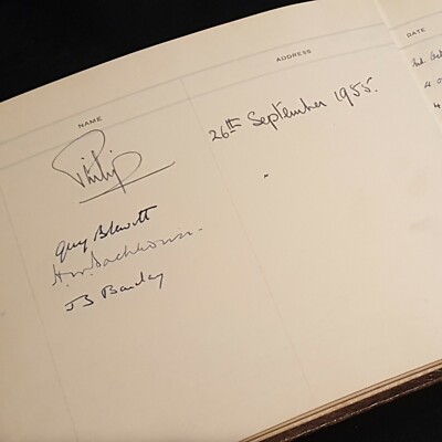 1955 ROYALTY PRINCE Philip Signed Duke Edinburgh Royal Autograph ...