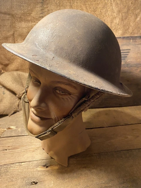 WW2 BRITISH HELMET Camouflage Paint 1940 Dated Liner And Named £220.00 ...