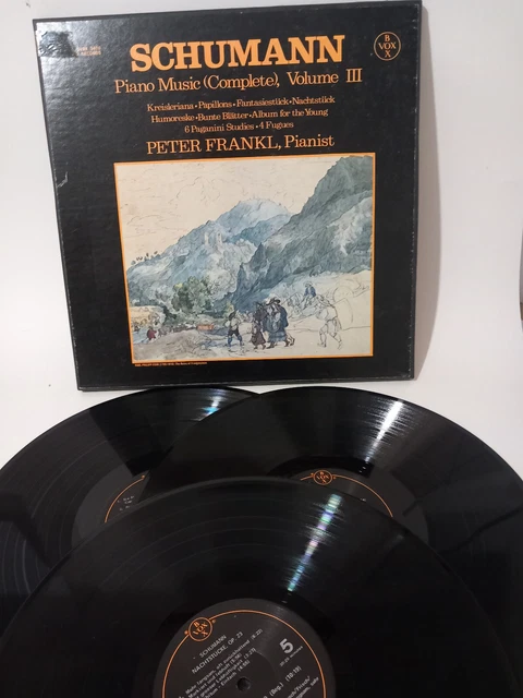 SCHUMANN PIANO MUSIC volume 3 vox boxset Vinyl lp record Peter Frankl 3 ...