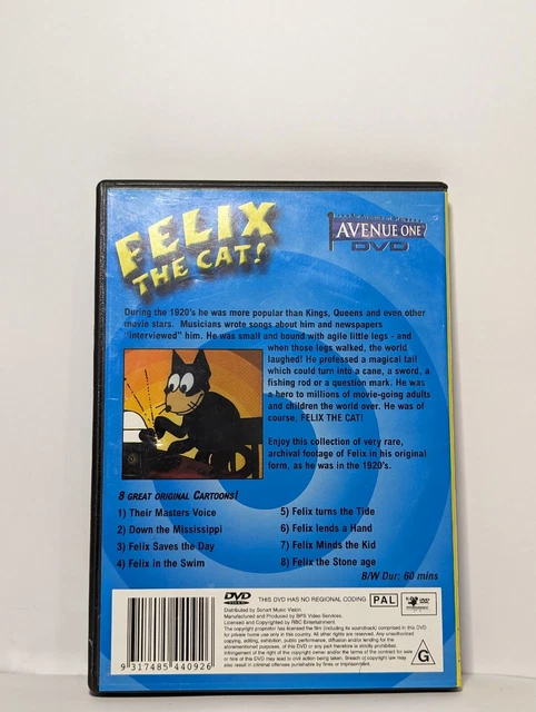FELIX THE CAT Vol 1 DVD Felix the Cat Tv Show Felix the Cat Cartoon DVD ...