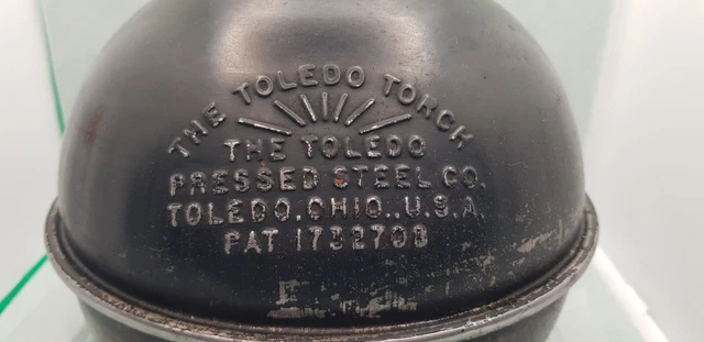 VINTAGE THE TOLEDO Torch Road Smudge Blue Kerosene Torch Flare Made in ...