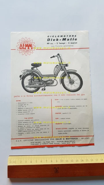 DEMM 50 DICK Matic depliant italiano originale EUR 10,00 - PicClick DE