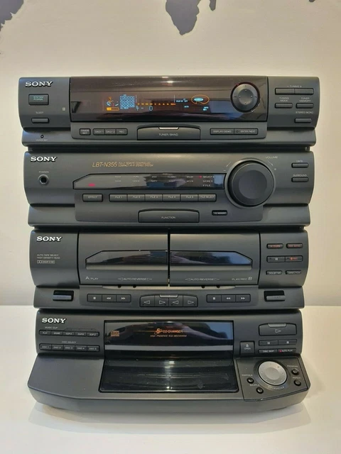 SONY LBT-N355 COMPACT HI-FI 5 cd changer STEREO SYSTEM twin tape £79.99 ...