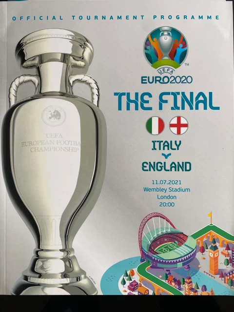 EURO 2020 FINAL programme Italy vs England £4.00 - PicClick UK