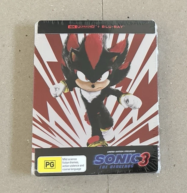 SONIC THE HEDGEHOG 3 Limited Edition Steelbook (Shadow RED) 4K UHD + Blu-Ray $99.95 - PicClick AU