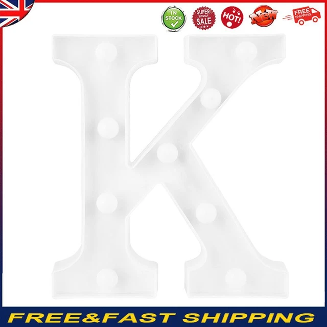 ALPHABET LETTER LED Marquee Sign Lamp Wedding Party Decor Night Light ...