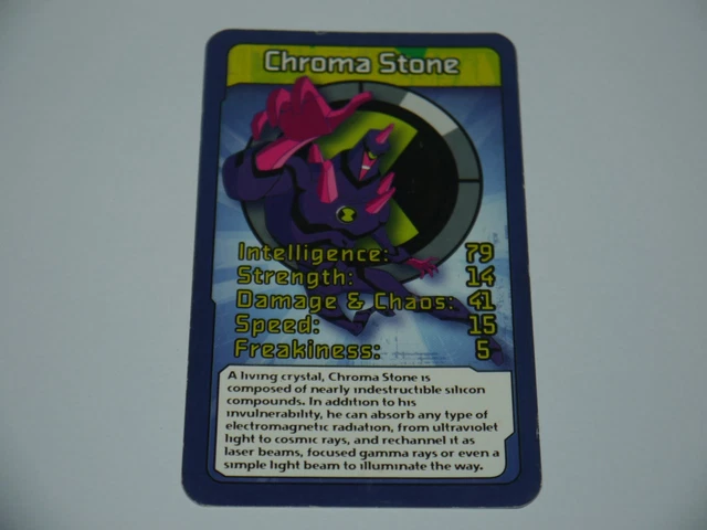 BEN 10 TOP Trumps Alien Force CHROMA STONE Specials Card Game Replacement _A18 £2.79 - PicClick UK