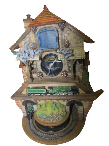BRADFORD EXCHANGE FLYING Scotsman Cuckoo Clock Memories Of Steam ...