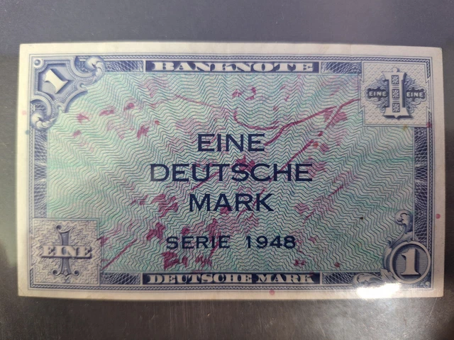 BANKNOTE EINE DEUTSCHE Mark Serie 1948 top Zustand EUR 20,00 - PicClick DE