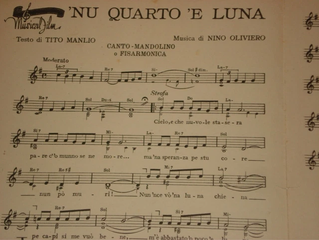 SPARTITO MUSICALE ANTICO usato spartiti da collezione d'epoca 900 per ...