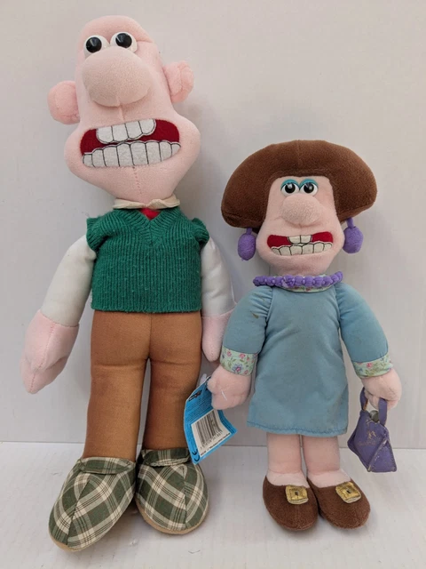 WALLACE & GROMIT Wallace And Wendolene Ramsbottom 1989 Vintage Plush ...