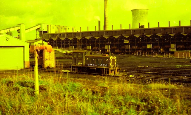 ORIGINAL RAILWAY TRAIN NEGATIVE. Industrial ex-BR Class 04 loco shunter ...