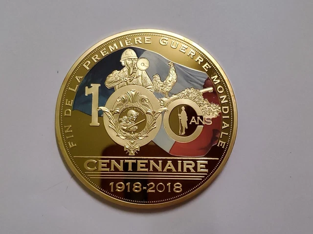 MÉDAILLE MILITAIRE CENTENAIRE 1918-2018 Fin Première Guerre Mondiale 14 ...
