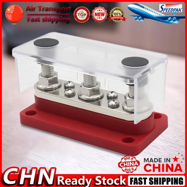 300A BUS BAR 48V Bus Bar Box 3/8 Goujons 3+4 Voies pour RV Marine Boat ...