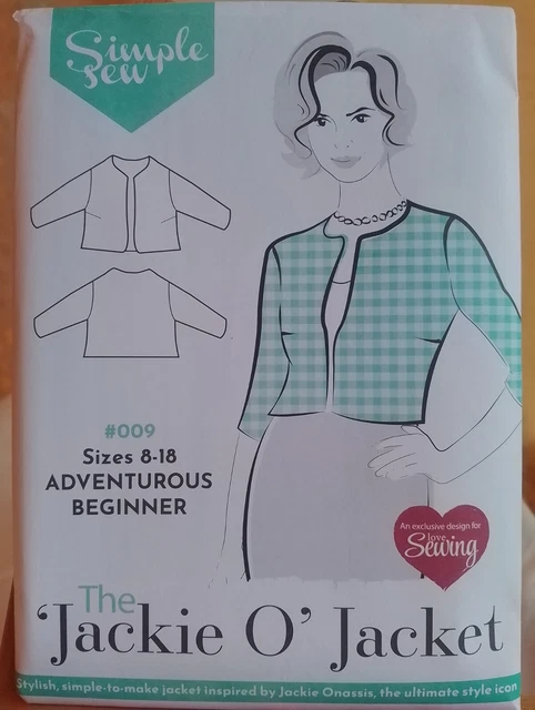 SIMPLE SEW SEWING Pattern - Jackie O Jacket 8 to 18 Adventurous ...