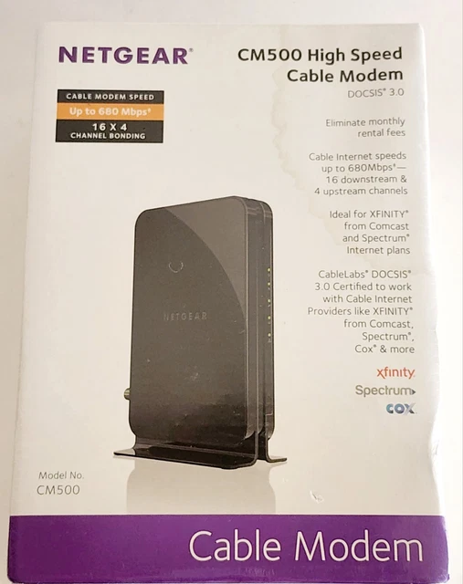 NETGEAR, CM500 CABLE modem - Gigabit Ethernet - 680 Mbps $31.00 - PicClick