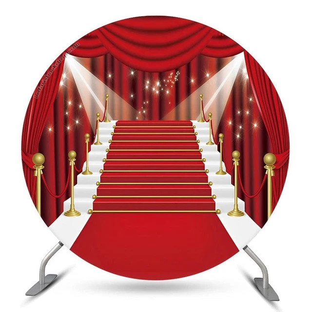 RED CURTAIN STAGE Lightspot Round Birthday Backdrop $35.97 - PicClick AU
