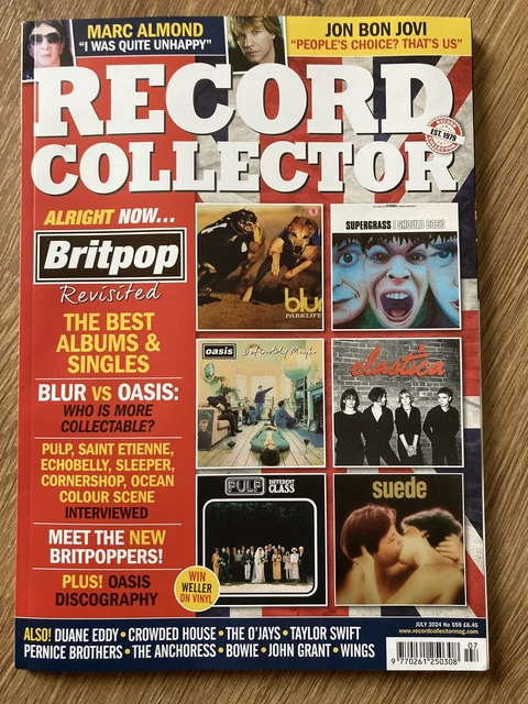 RECORD COLLECTOR JULY 2024 Magazine #559 Britpop Marc Almond Bon Jovi O ...