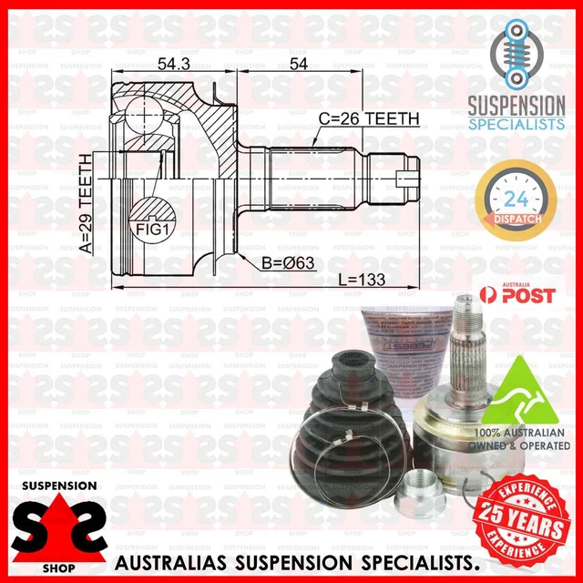 FRONT AXLE JOINT Kit, Drive Shaft Suit HONDA Civic Ix Saloon (Fb) 2.0 (FB3) EUR 74,09 - PicClick FR