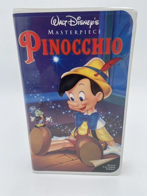 PINOCCHIO VHS WALT Disney’s Masterpiece Rare Vintage 239 Videotape Clam ...