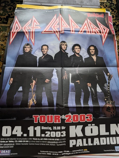 AFFICHE DE CONCERT Def Leppard Tournée 2003 Affiche Vintage A1 Poster ...