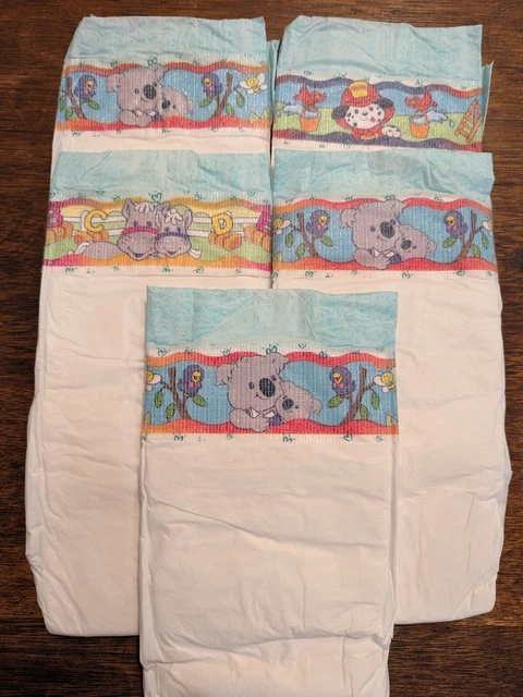 1X PAMPERS VINTAGE Extra Large vtg plastic backed alte windeln diaper ...