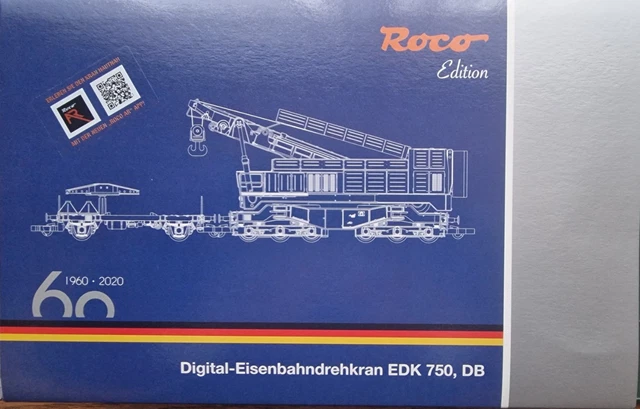 ROCO 79035 EISENBAHNDREHKRAN EDK 750 der DB mit Sound digital AC ...