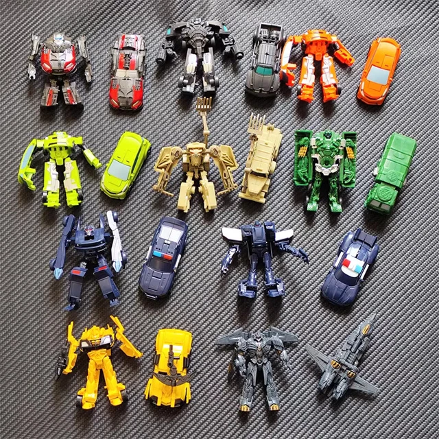 MINI TRANSFORMER OPTIMUS Prime Bumble Bee Robots Car Toy Kids Action ...