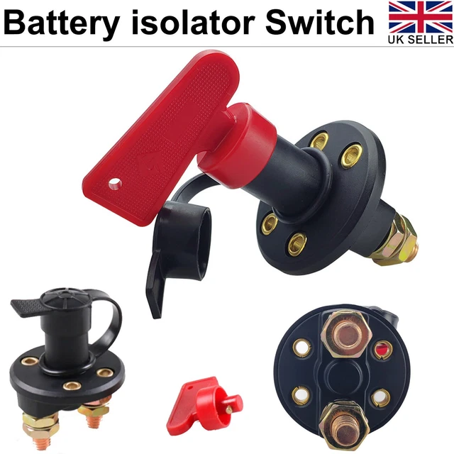 UNIVERSAL 12V-24V BATTERY isolator Switch Cut Off Kill Switch Car Boat ...