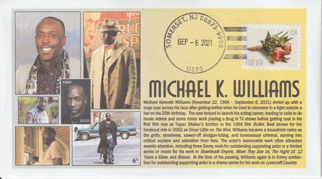 6° CACHETS MICHAEL K. Williams Memorial Emmy-nominated Actor Omar in ...