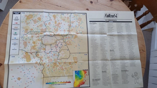 FALLOUT 4 FOLD Out 2-sided World Map EUR 35,51 - PicClick FR