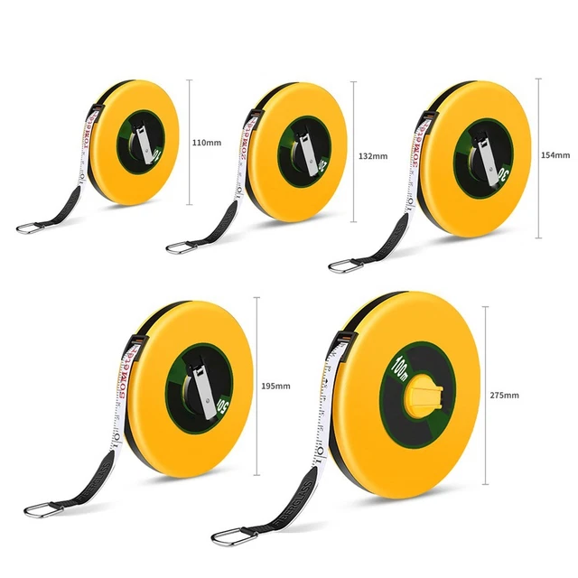 PROFESSIONAL GRADE FIBER Ruler Smooth Retraction Construction Tape ...