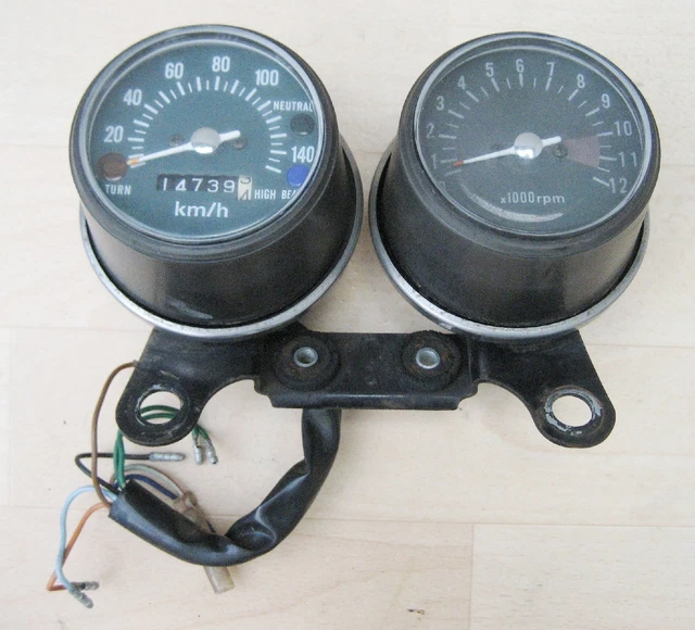 HONDA CB 125 J ORIGINAL NIPPON SEIKI COCKPIT COMPLETE SPEEDOMETER ...