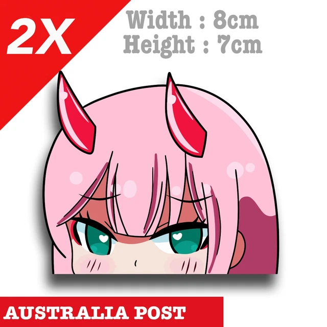 Darling Zero Two Peeking Jdm Logo Decal Sticker 700 Picclick Au
