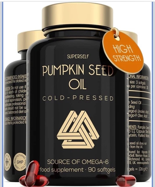 SUPERSELF PUMPKIN SEED Oil Cold Pressed, 90 softgel £13.97 - PicClick UK