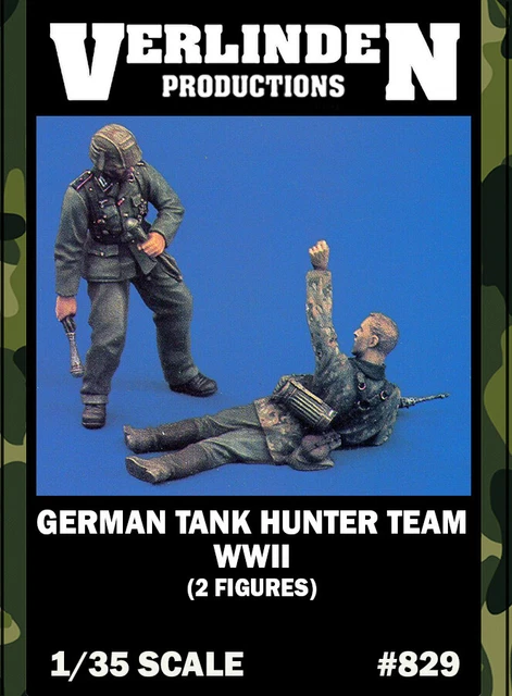 1/35 WWII GERMAN Tank Hunter Team Soldiers (2 Figures/Set) VERLINDEN ...