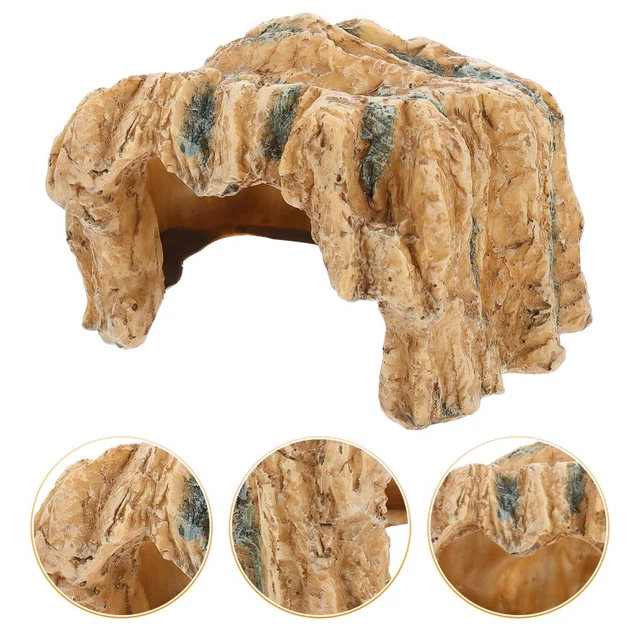 AQUARIUM CAVE BASKING Platform Reptile Tank Accessories Hideouts ...