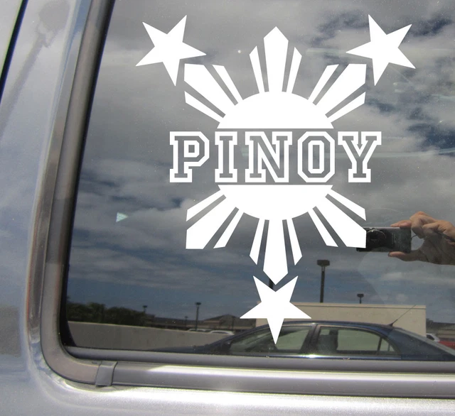 PHILIPPINES SUN FLAG Decal | Filipino Pinoy Pride Car Window Sticker ...