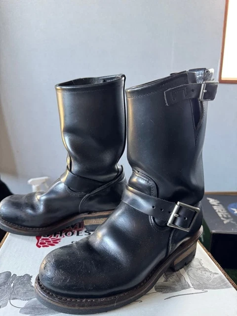 RED WING MEN'S US6 D Engineer Biker Boots 2268 Black Leather ASTM Tag ...