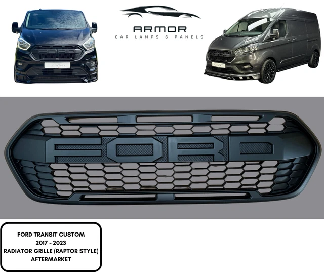 UPGRADE RADIATOR GRILLE Grill Raptor Style For Ford Transit Custom 2018 ...