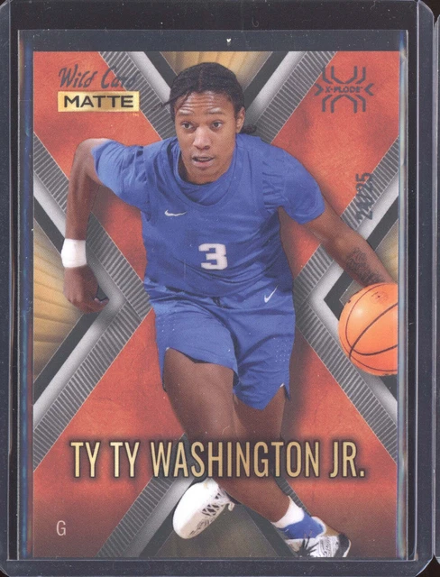 TY TY WASHINGTON Jr 2022 Wild Card Matte X-Plode Orange RC 24/25 £5.26 ...