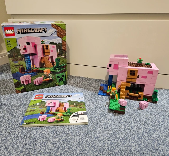 LEGO MINECRAFT 21170 The Pig House Complete Set with Box & Instructions ...