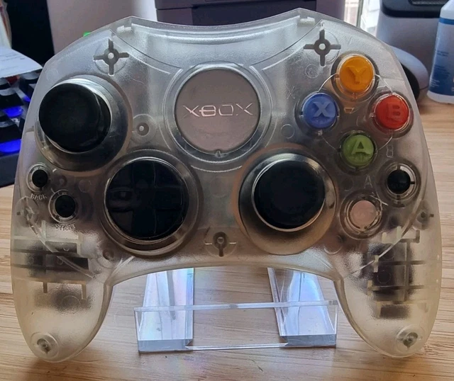 ORIGINAL XBOX CONTROLLER Crystal Clear Controller Official Wired £24.99 ...