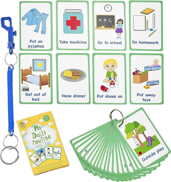 MY DAILY ROUTINE Cards 27 PECS Flashcards for visual aid Special Ed ...