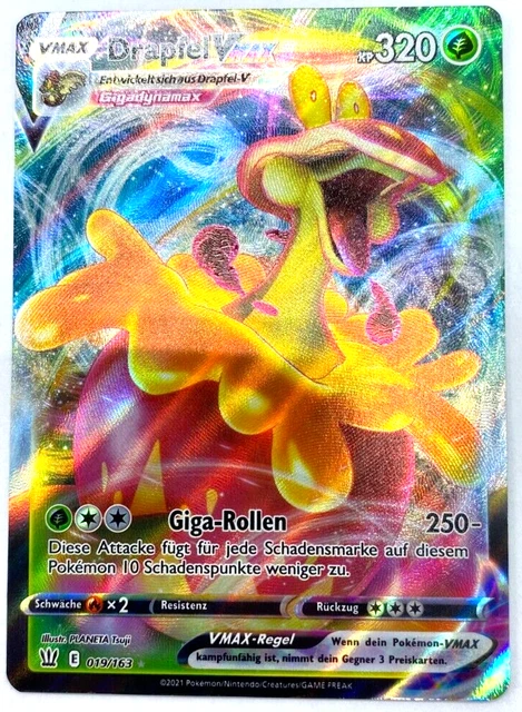 CARTA POKEMON GCC drappo VMAX 019/163 stili di combattimento Fullart ...