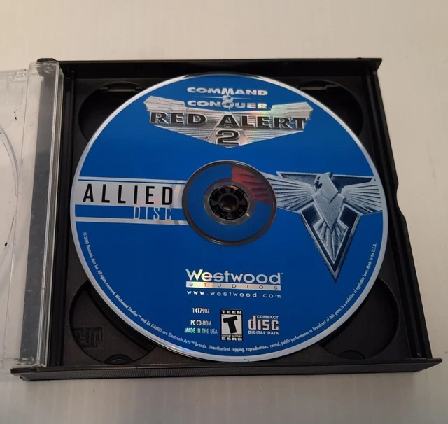COMMAND & CONQUER C&C red alert 2 w/ Renegade PC Discs Only 4 Disc $7. ...