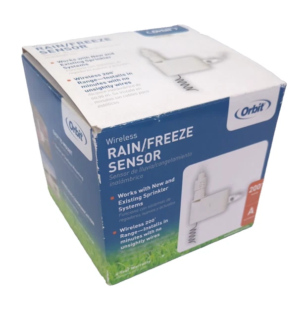 ORBIT WIRELESS RAIN/FREEZE Sensor Model 57071 200' Range Automatic NEW ...