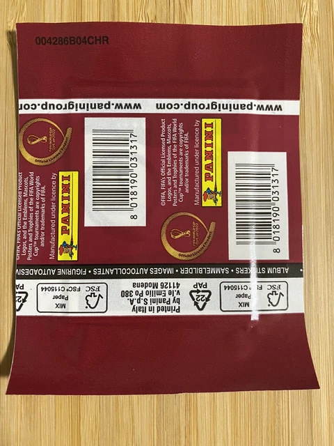 FIFA WORLD CUP 2022 Qatar ORYX Edition Panini # 1 Pack Horizontal Code ...