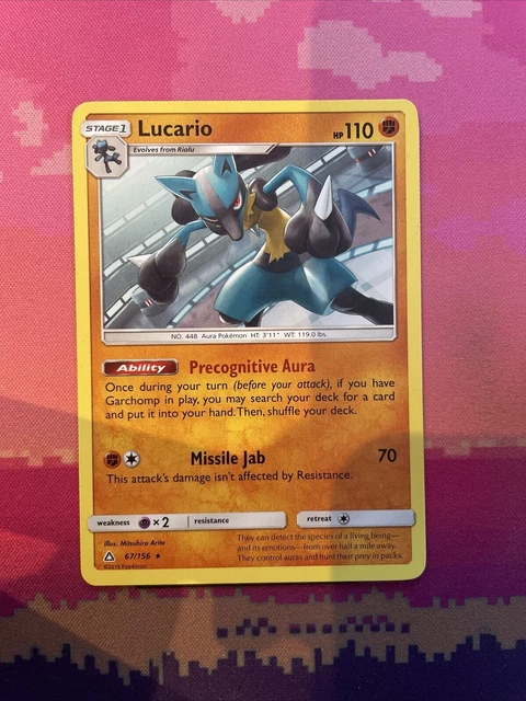 POKEMON CARD LUCARIO Ultra Prism Rare 67/156 Near Mint £5.75 - PicClick UK